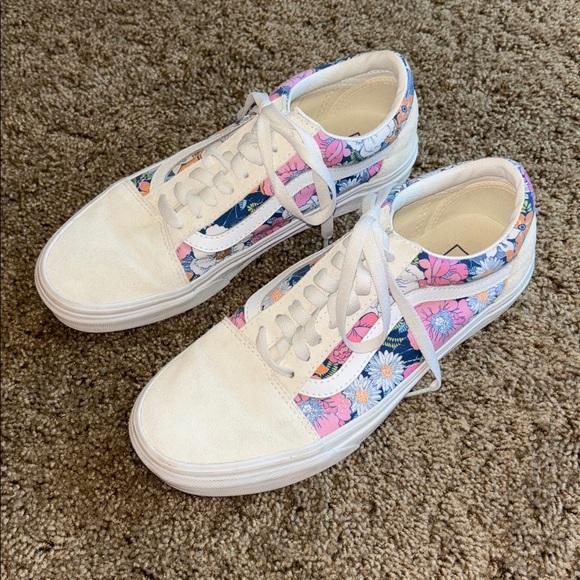 Vans | Shoes | Floral Canvas Vans | Poshmark